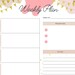 Pink and Gold Cute Girly Weekly Planner - Etsy