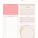 Pink and Gold Cute Girly Weekly Planner - Etsy