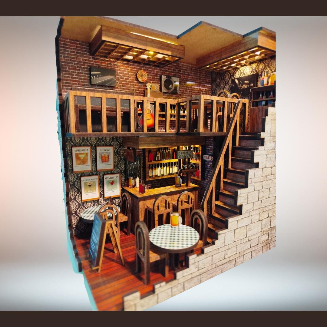 Pub Book Nook Digital Kit: Laser Cut Files Svg - Dxf - Jpg (digital ...