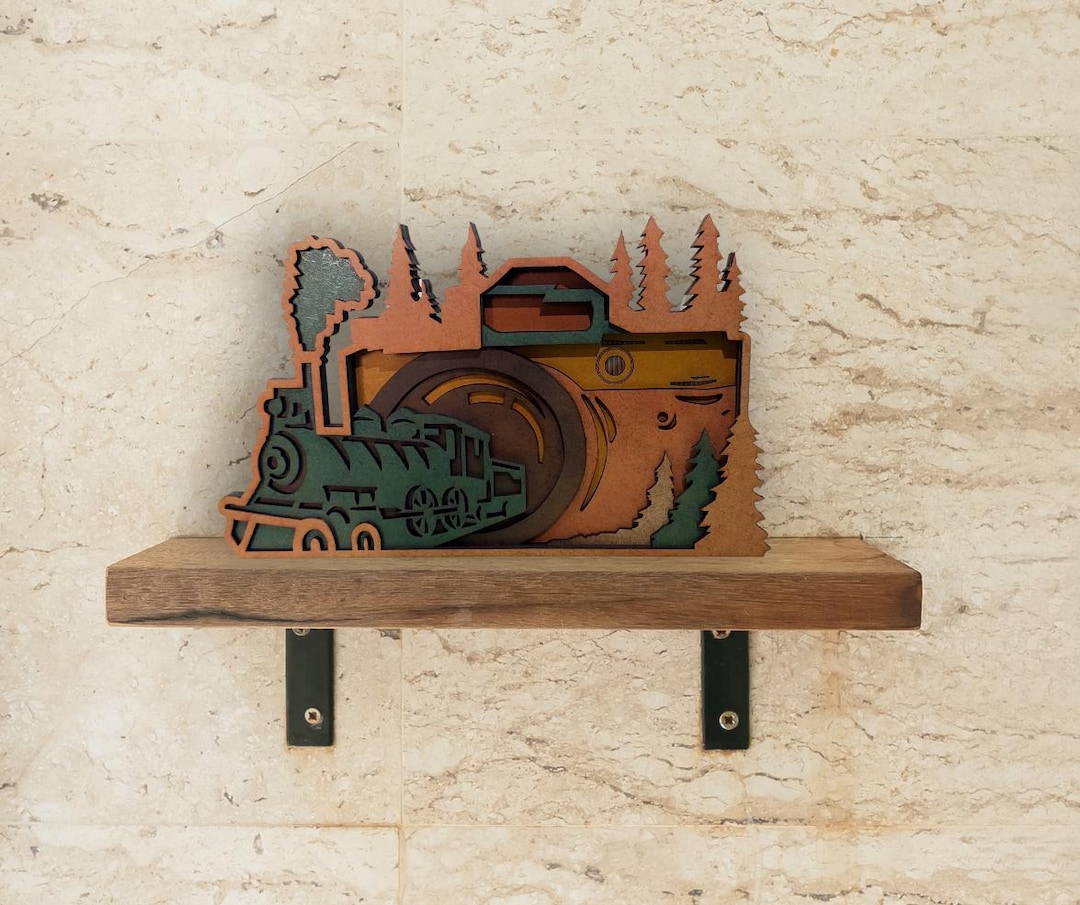 Multi-layer Train Motif Wall Art DXF for Laser Cutting - Etsy