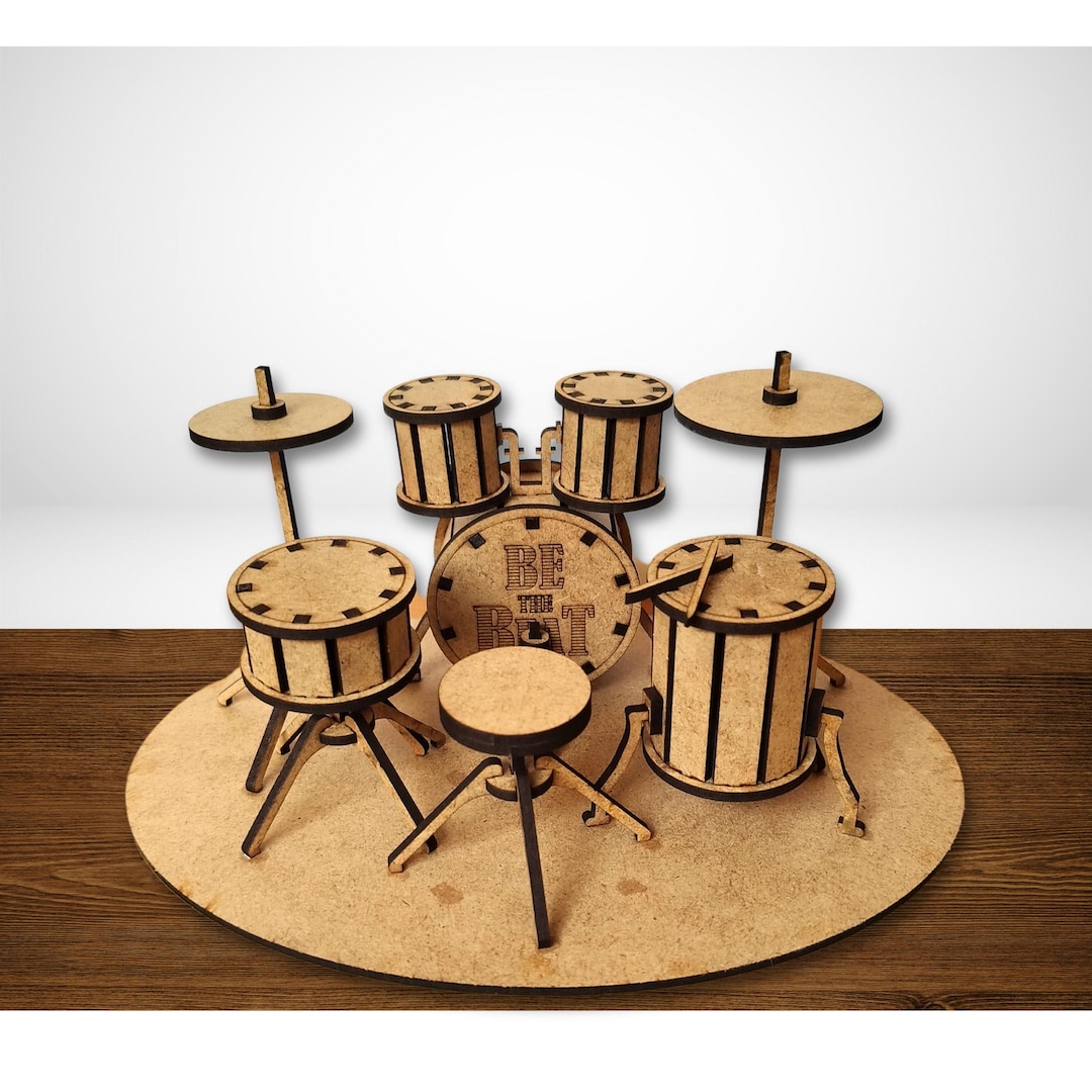 Drum Laser Cut Files | 3mm Material DXF & SVG Files | 21.6cm X 15.6cm ...