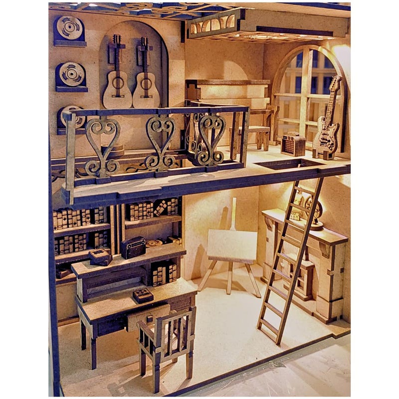 Book Nook Laser Cut Wood - Etsy