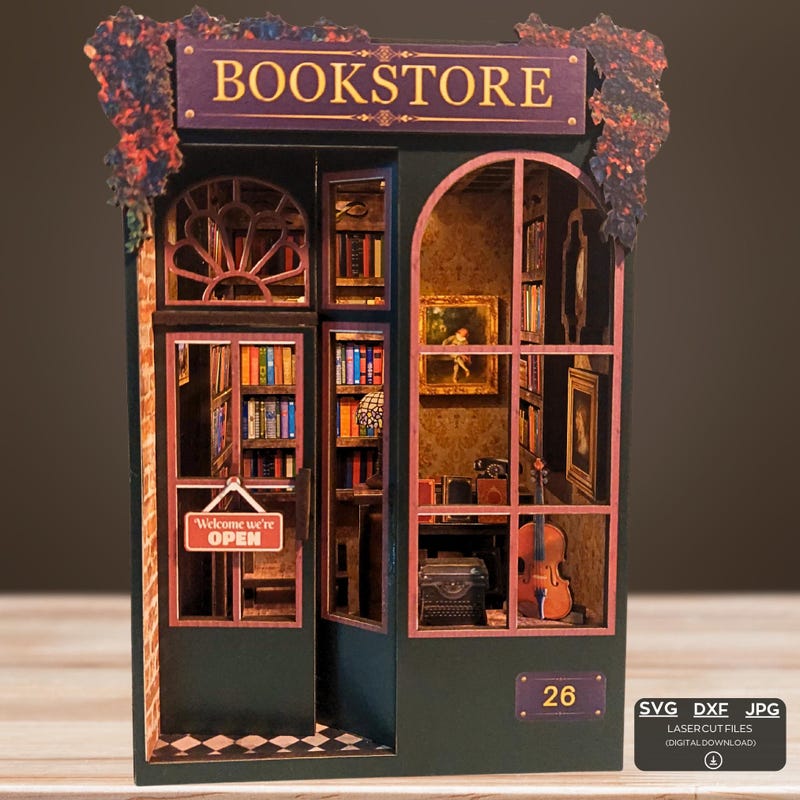 Book Nook Diy File - Etsy UK