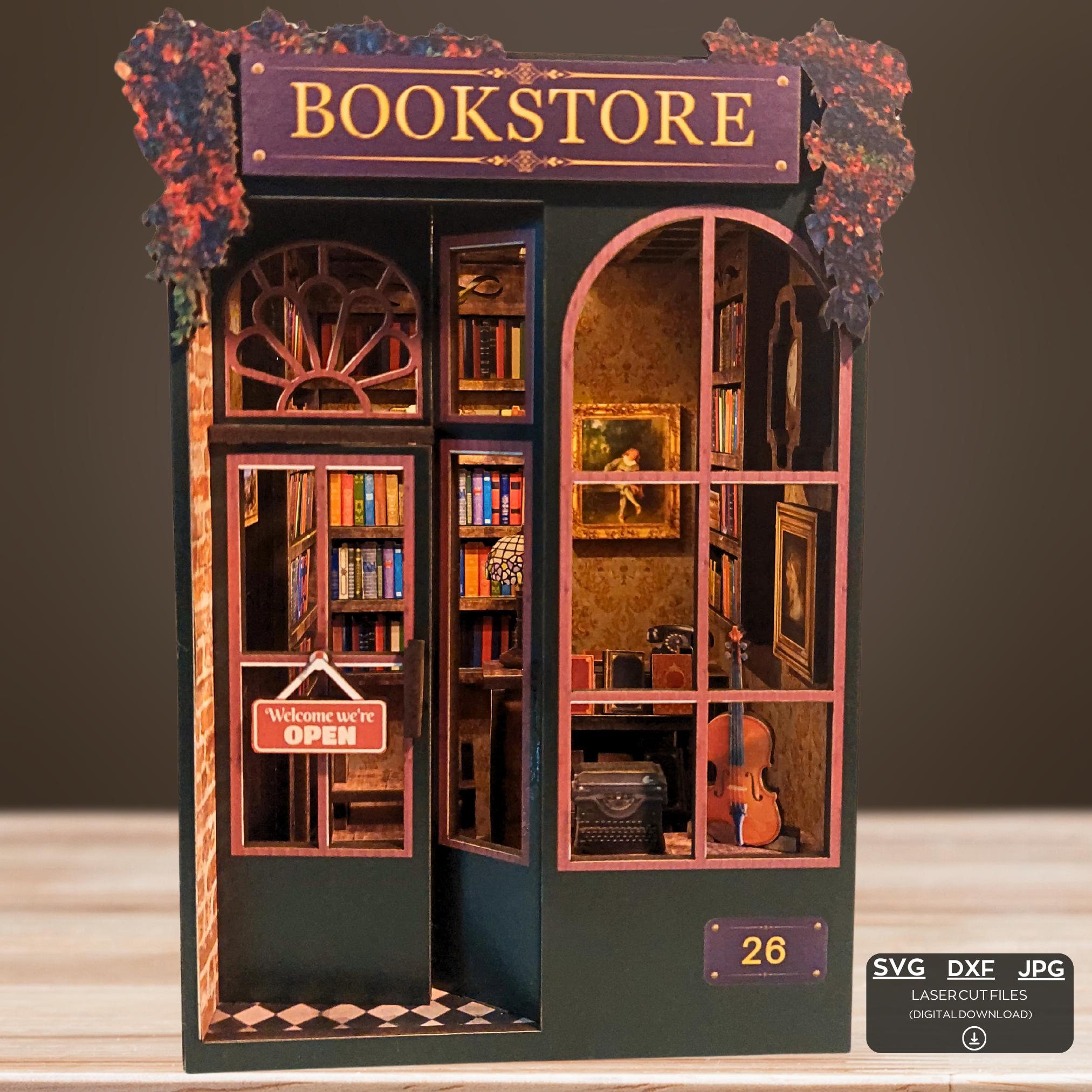 DIY Book Nook Digital Kit: Svg - Dxf - Jpg Laser Cut Files (digital ...