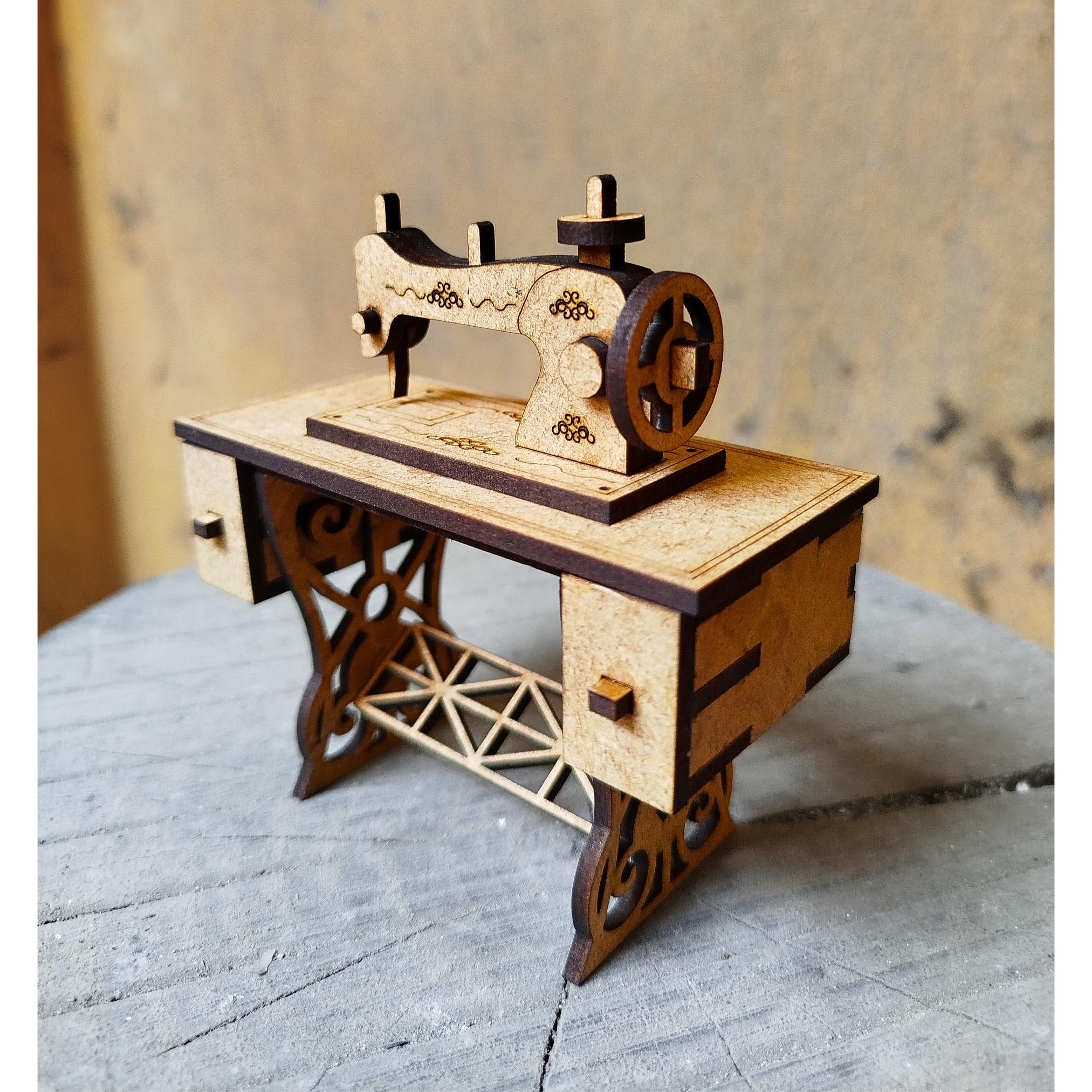 DIY Sewing Machine Model | 3mm Material Laser Cut Files | SVG & DXF ...