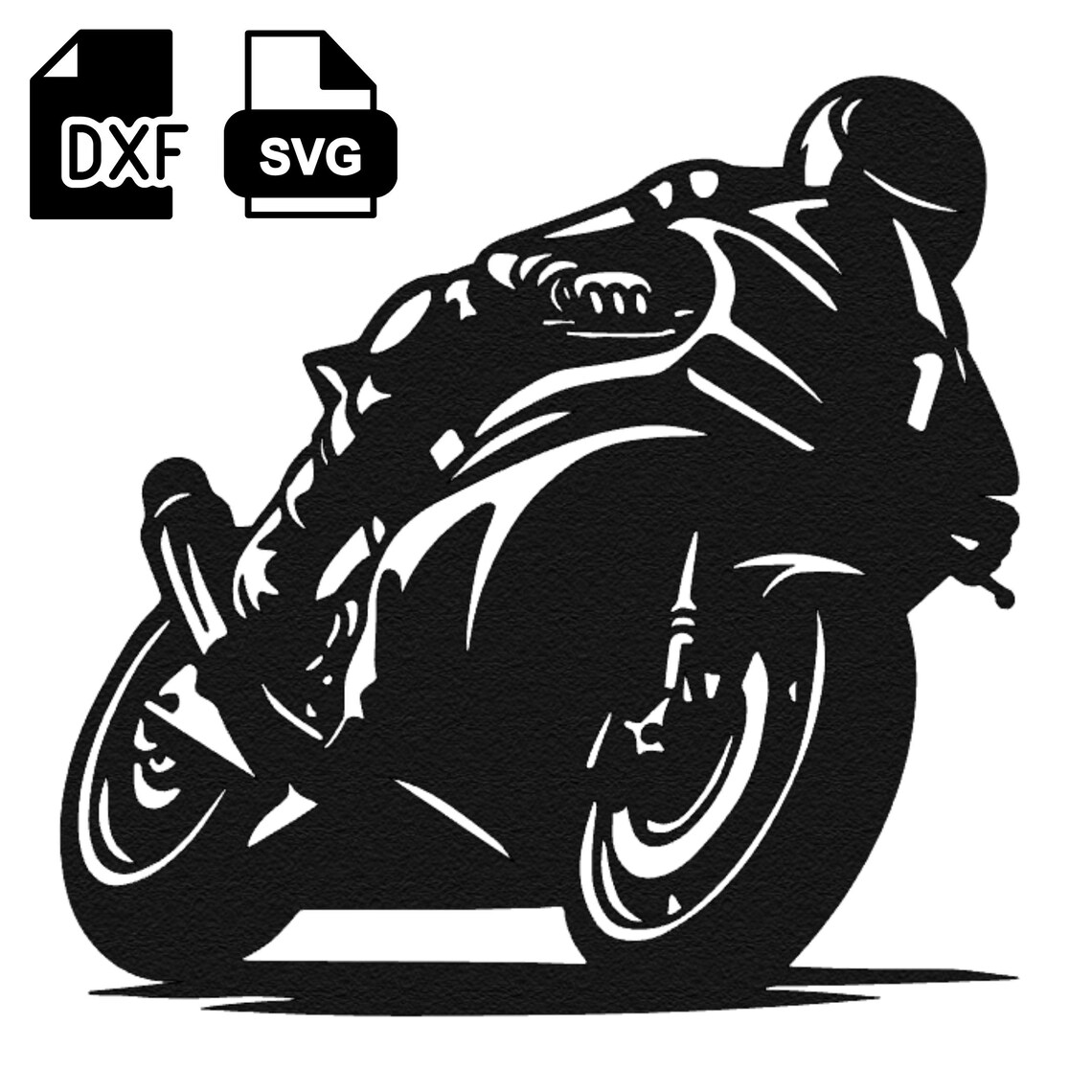 Racing Motorcycle Laser Cut Files | SVG & DXF | 34cm X 33cm - Etsy