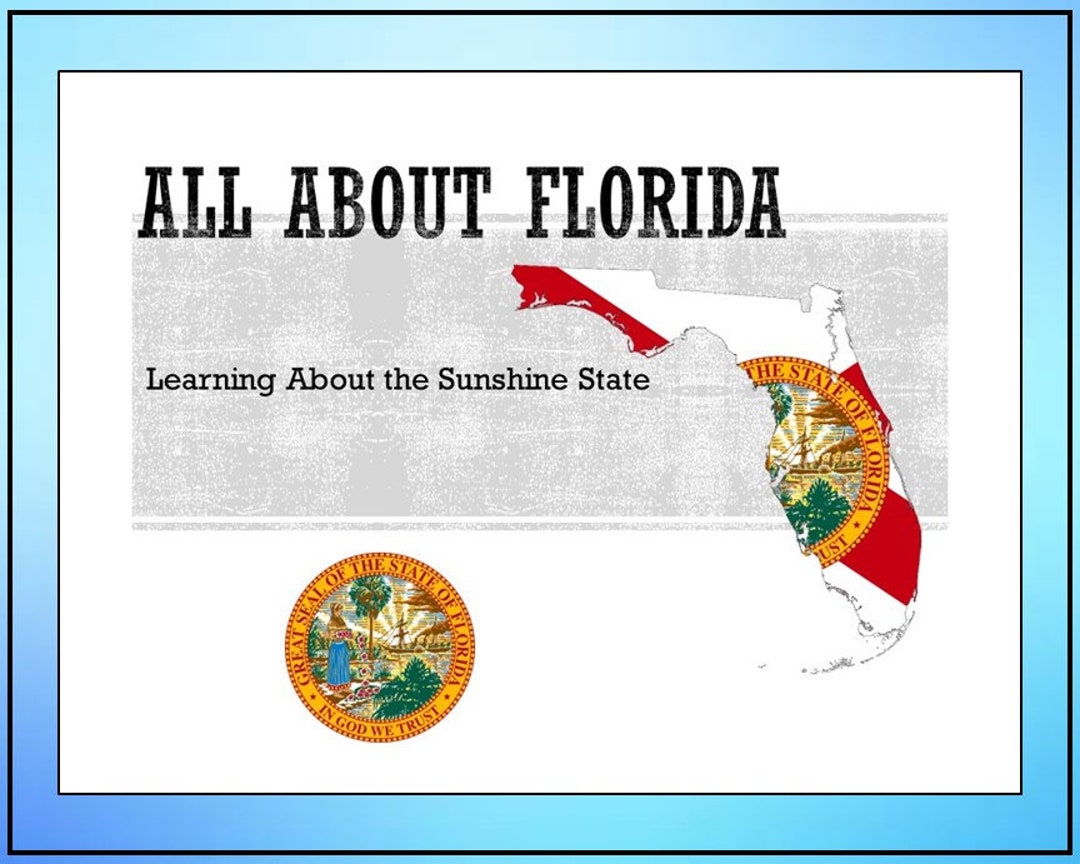 All About Florida - Slideshow Presentation - Editable DIGITAL DOWNLOAD ...