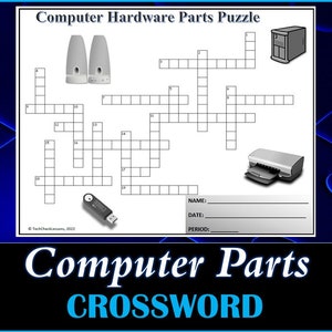 Computer Hardware Parts - Crossword Puzzle Worksheet - DIGITAL DOWNLOAD ...