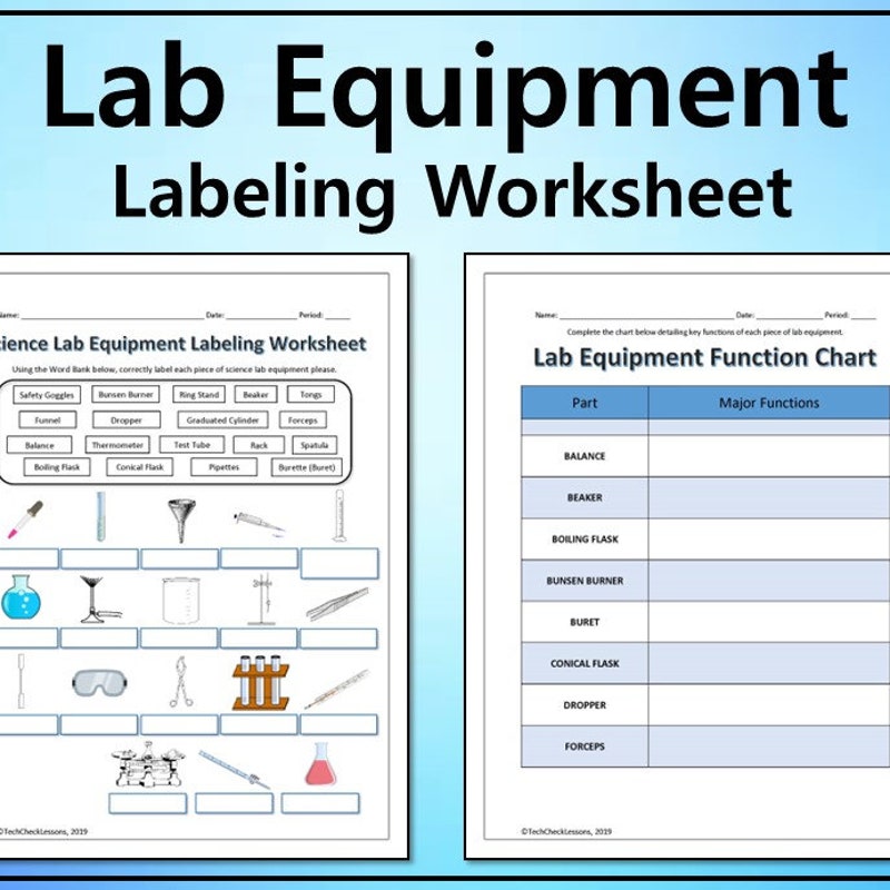 Lab Worksheet Template - Etsy