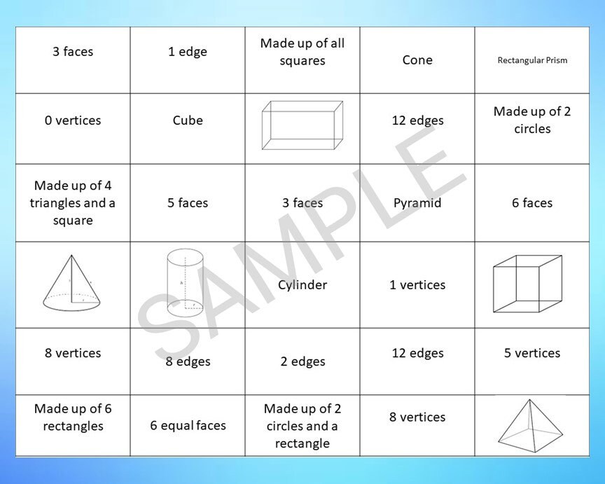 3D Shapes Geometry Cut, Sort and Paste Math Worksheet - Graphic ...
