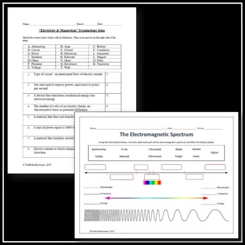 Electricity & Magnetism Activity Bundle | Webquests | Puzzles ...