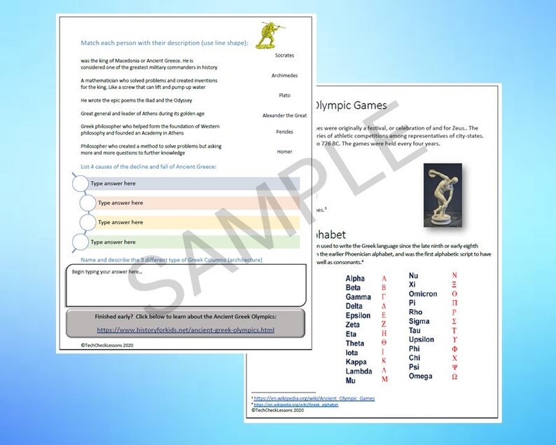 Ancient History Webquest / Activity Bundle Social Studies Editable ...