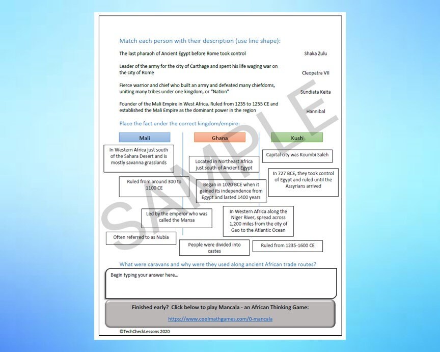 Ancient History Webquest / Activity Bundle Social Studies Editable ...