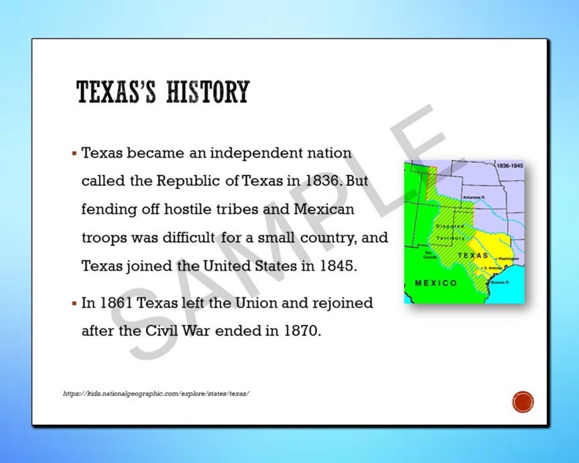 All About Texas - Slideshow Presentation - Editable DIGITAL DOWNLOAD - Etsy