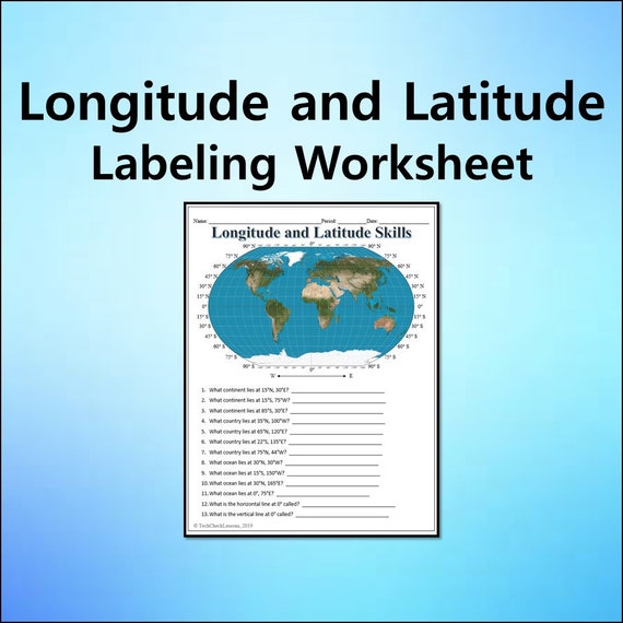 World Latitude And Longitude Worksheets