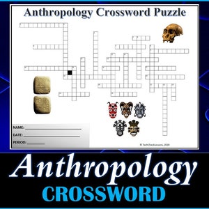 Anthropology Crossword Puzzle / Printable Worksheet - DIGITAL DOWNLOAD ...