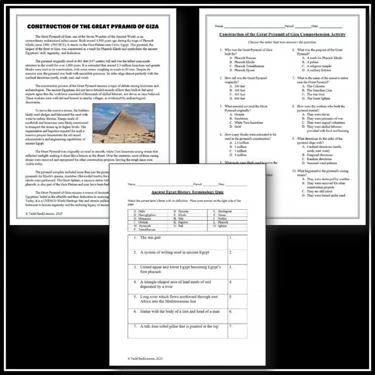 Ancient Egypt - History Activity Bundle | Webquest | Puzzles | EDITABLE ...