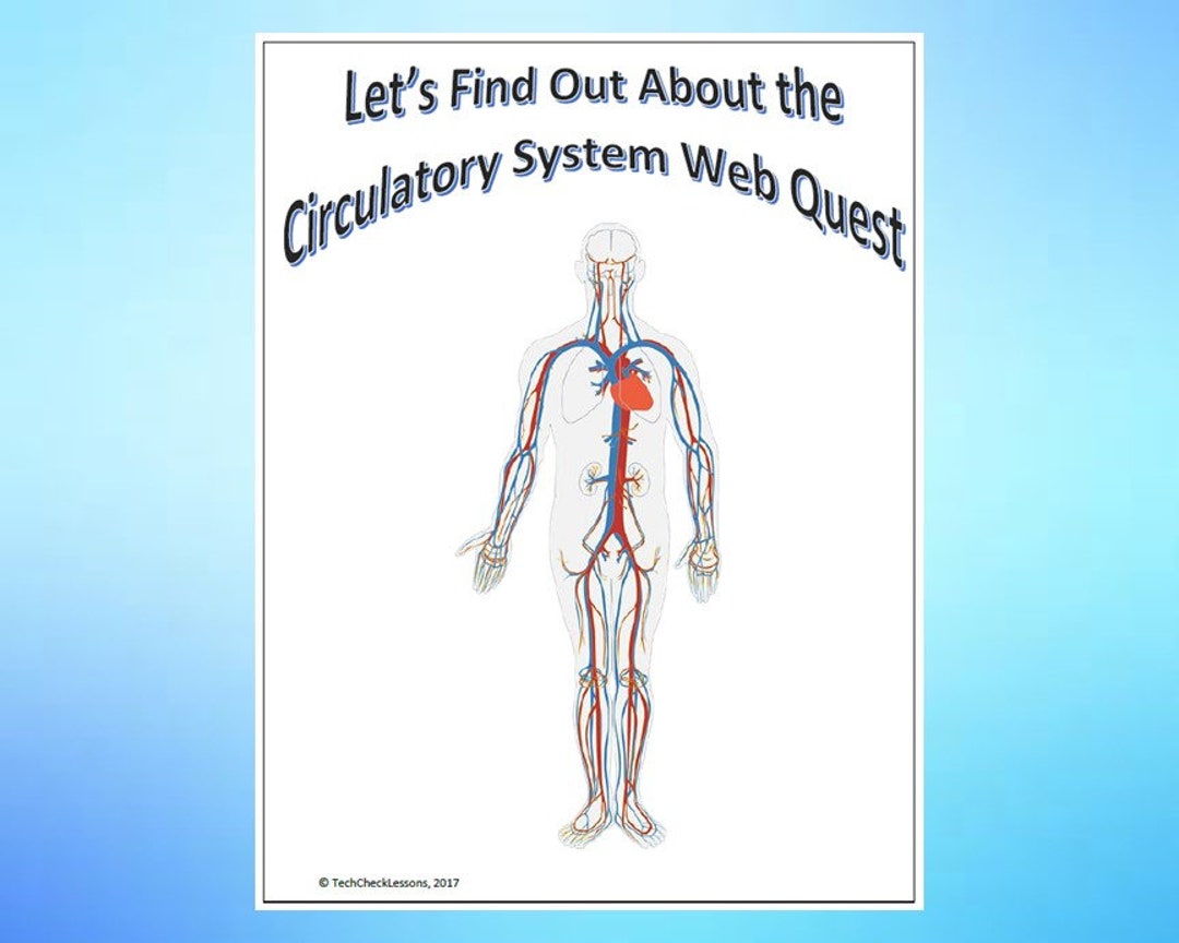 Circulatory System Science Webquest Internet Activity - Editable ...