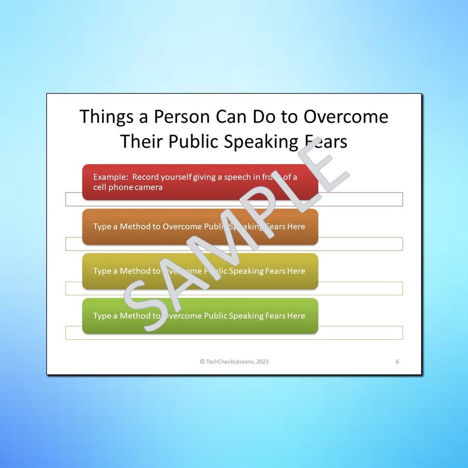Public Speaking Task Activity Business and Career Skills Editable ...