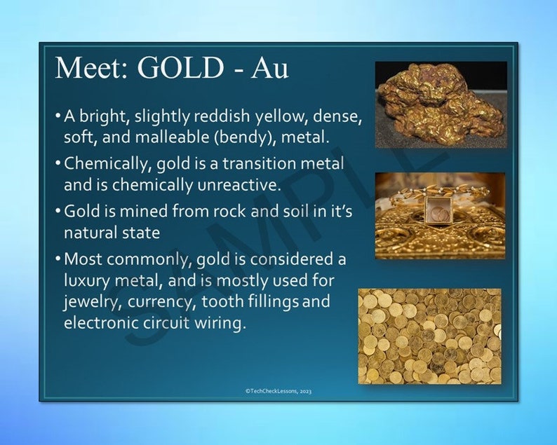 Famous Elements on the Periodic Table Powerpoint Informational - Etsy