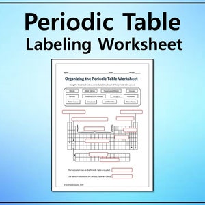 Periodic Table Organization Labeling Science Worksheet - Editable ...