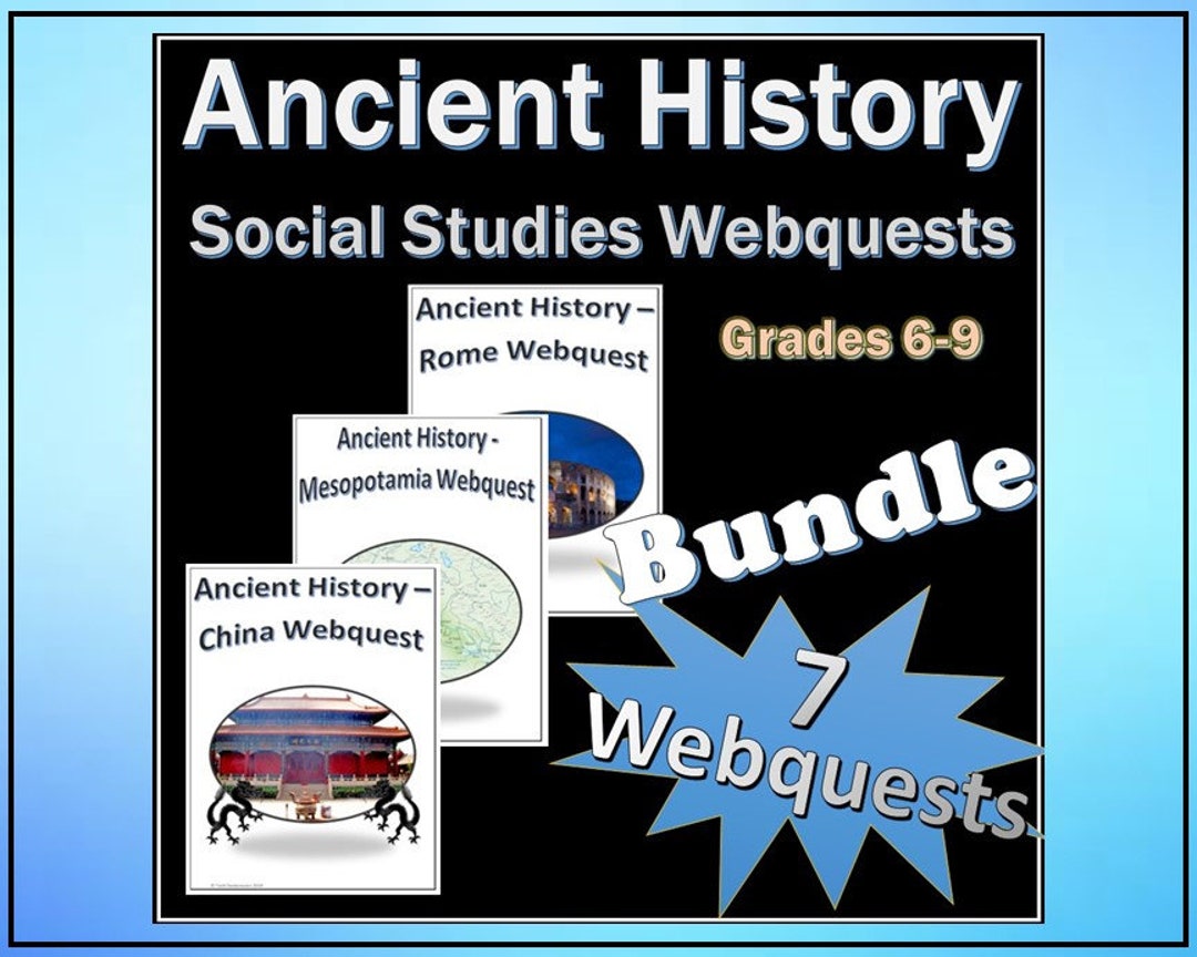 Ancient History Webquest / Activity Bundle - Social Studies - Editable ...