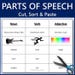 Parts of Speech Cut, Sort and Paste Worksheet - Reading ELA - DIGITAL ...