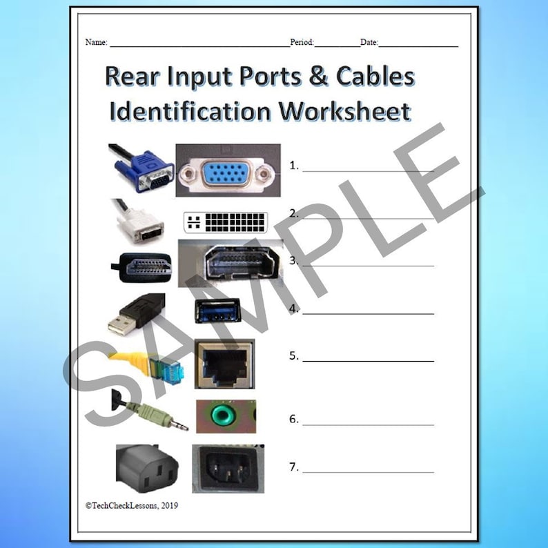 Computer Parts Labeling Activity - 6 Worksheets - Editable DIGITAL ...