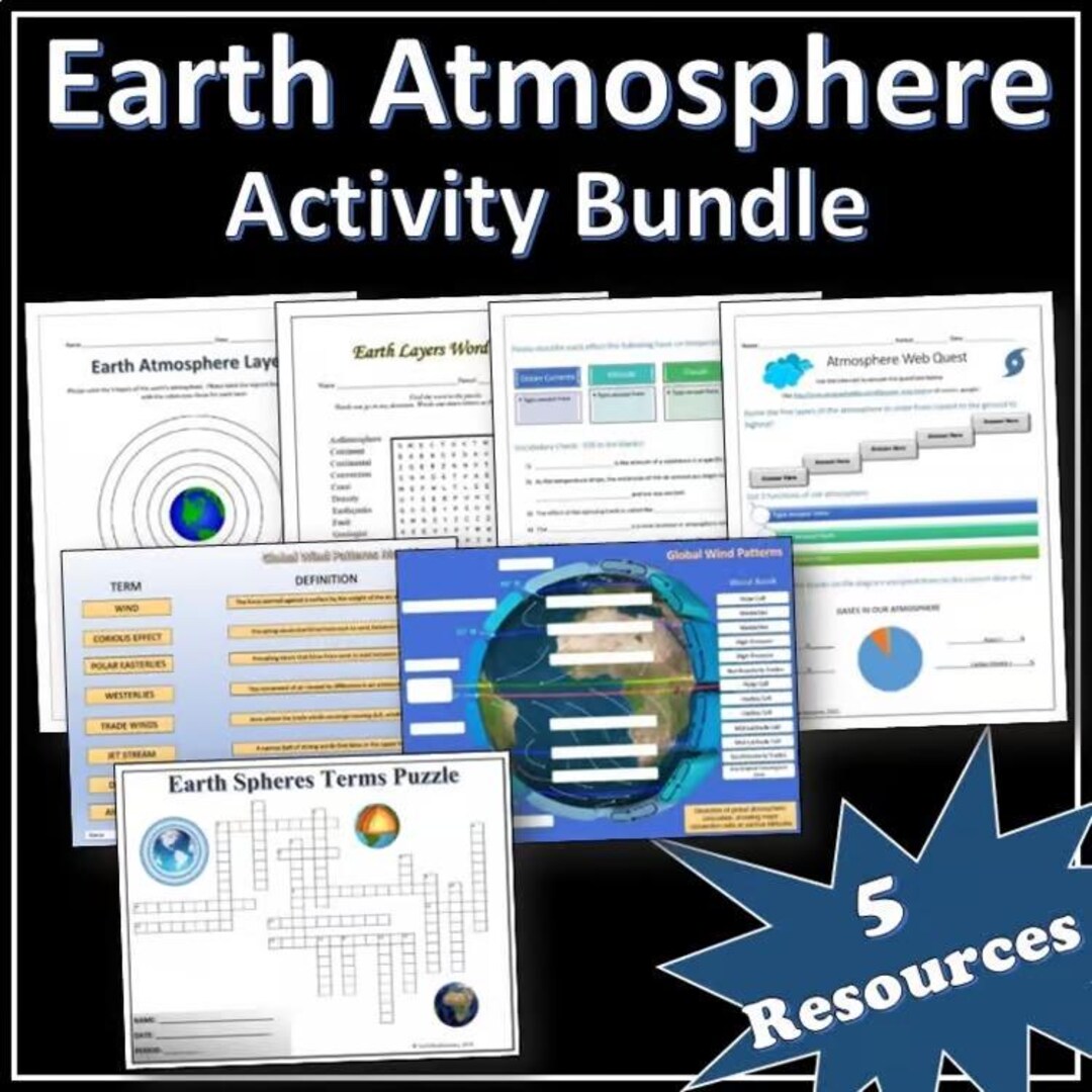 Earth Layers - Atmosphere Activity Bundle | Webquests | Puzzles ...