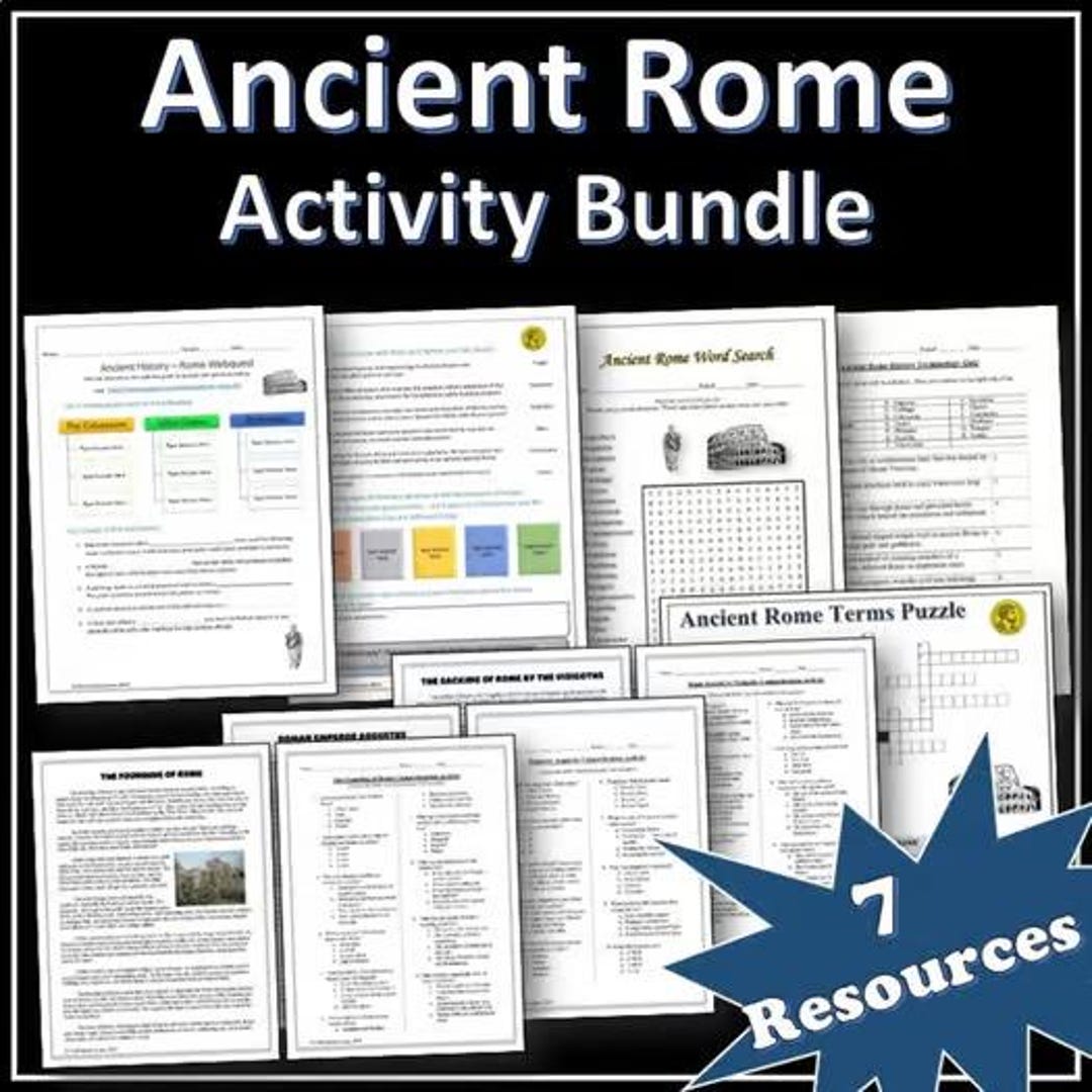 Ancient Rome - History Activity Bundle | Webquest | Puzzles | EDITABLE ...