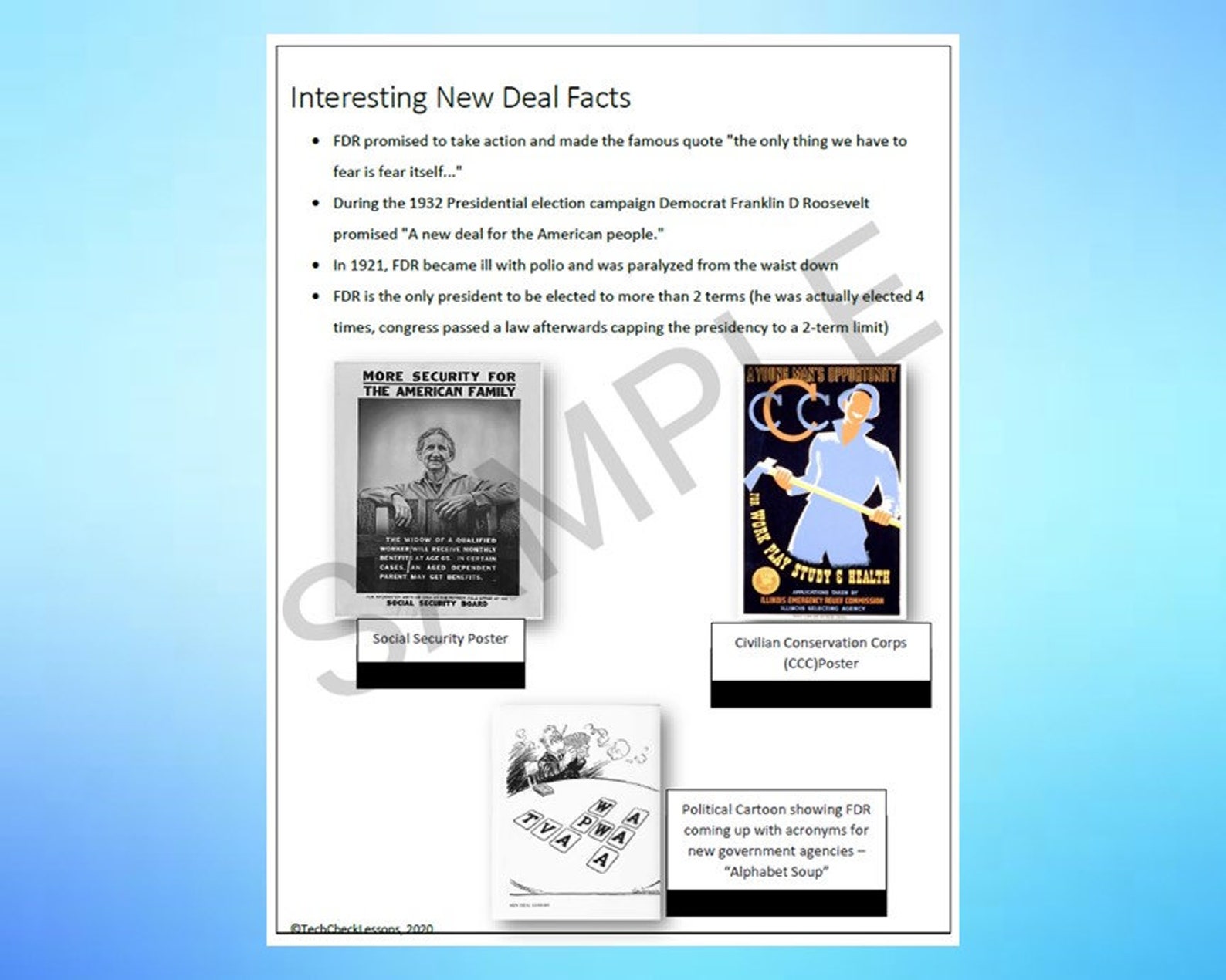The New Deal Webquest Social Studies Internet Activity - Etsy