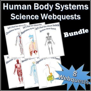 Body Systems Webquests Bundle (8) - Science - Editable DIGITAL DOWNLOAD ...
