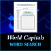 World Capitals Word Search - DIGITAL DOWNLOAD - Etsy