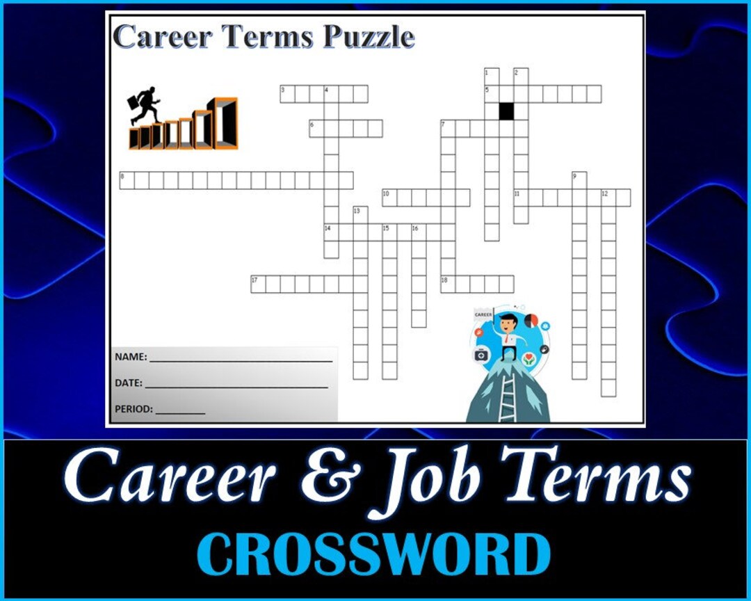 Career & Jobs Terminology - Crossword Puzzle Worksheet - DIGITAL ...