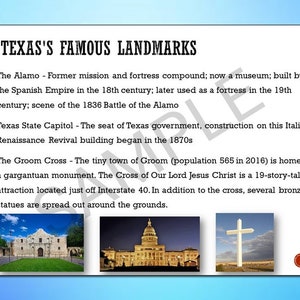 All About Texas - Slideshow Presentation - Editable DIGITAL DOWNLOAD - Etsy