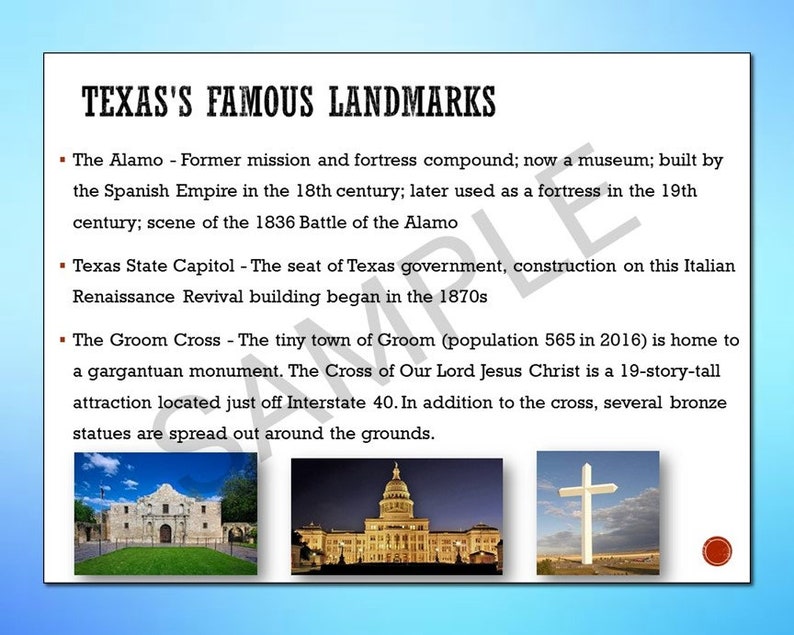 All About Texas Slideshow Presentation Editable DIGITAL - Etsy
