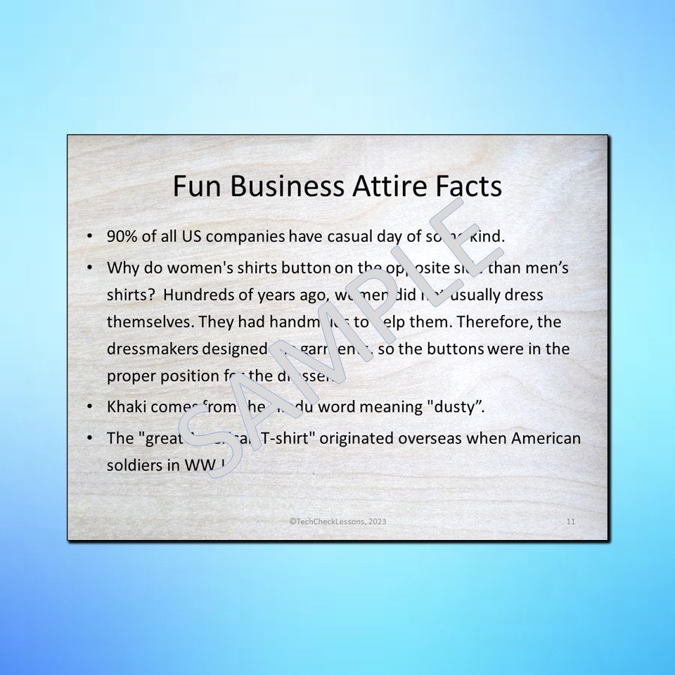 Business Dress & Attire Lesson Activity Business and Career Skills ...