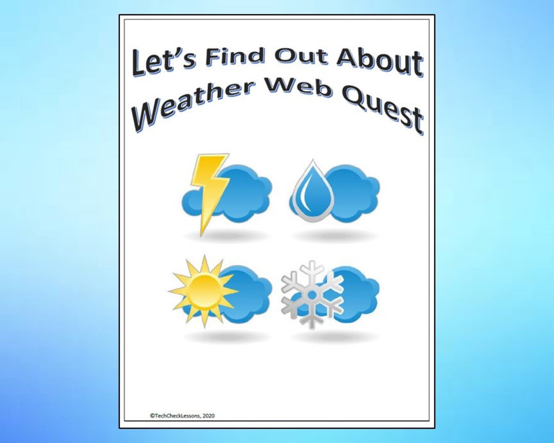 Weather Basics Webquest - Science Internet Activity - Editable DIGITAL ...
