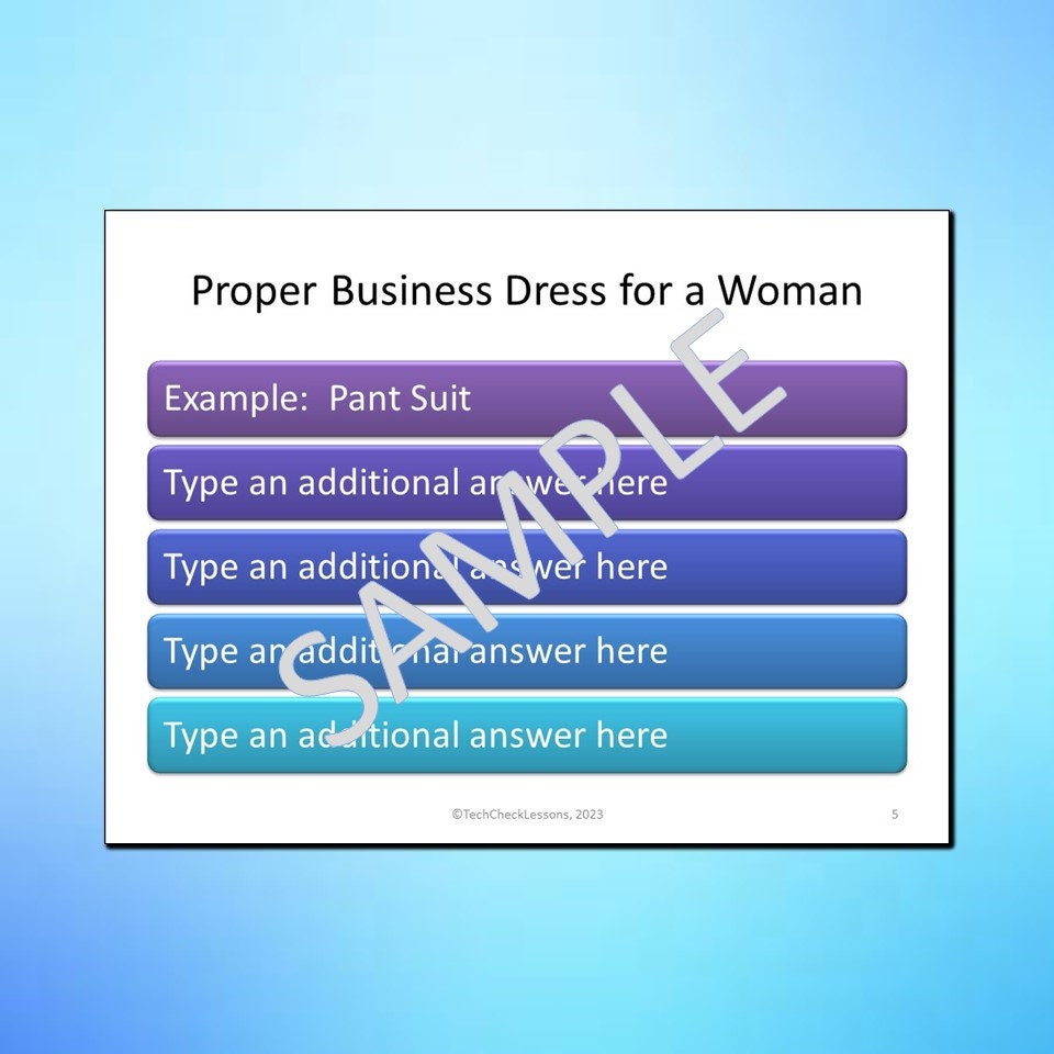 Business Dress & Attire Lesson Activity Business and Career Skills ...