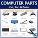 Computer Parts Cut, Sort and Paste - Graphic Organizer - Editable ...
