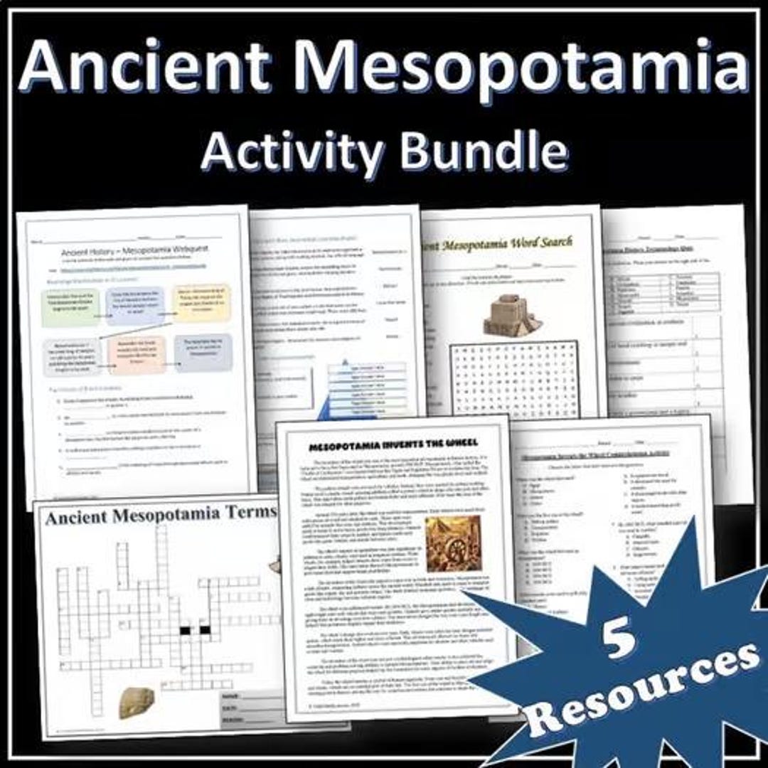 Ancient Mesopotamia - History Activity Bundle | Webquest | Puzzles ...