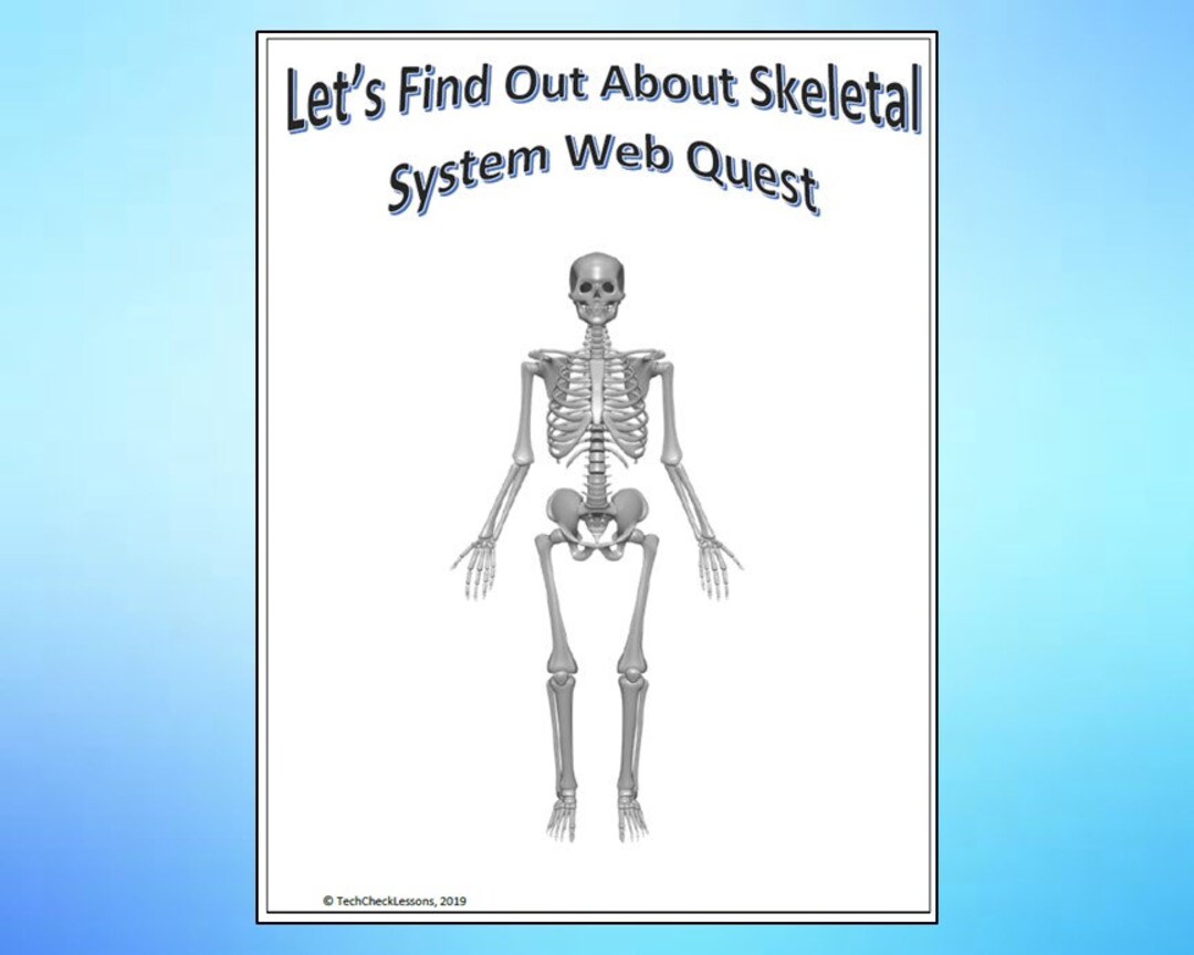 Skeletal System Science Webquest Internet Activity - Editable DIGITAL ...