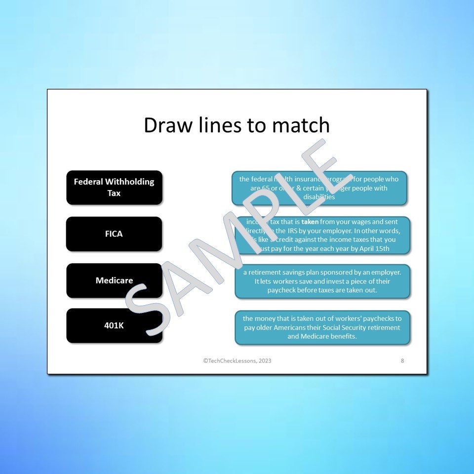 Paycheck Activity Financial Literacy Skills Editable DIGITAL DOWNLOAD ...