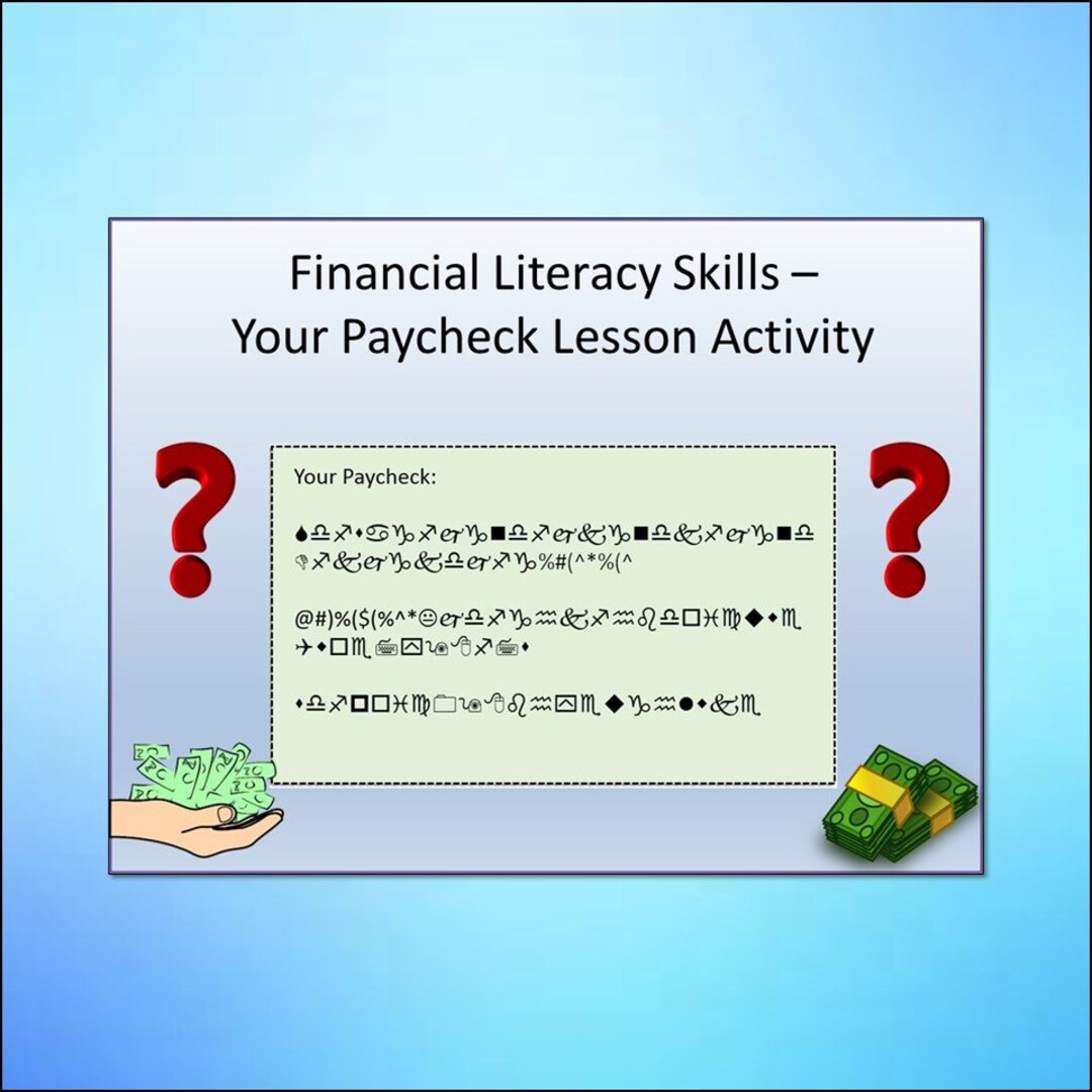 Paycheck Activity - Financial Literacy Skills - Editable DIGITAL ...