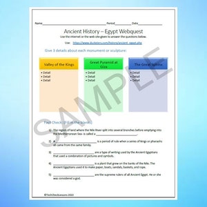 Ancient History Webquest / Activity Bundle Social Studies Editable ...