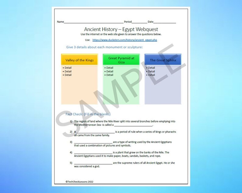 Ancient History Webquest / Activity Bundle Social Studies Editable ...