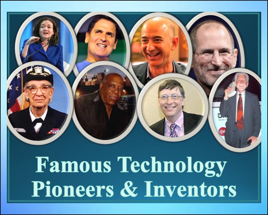 Famous Technology Inventors and Pioneers Powerpoint Slideshow Editable ...