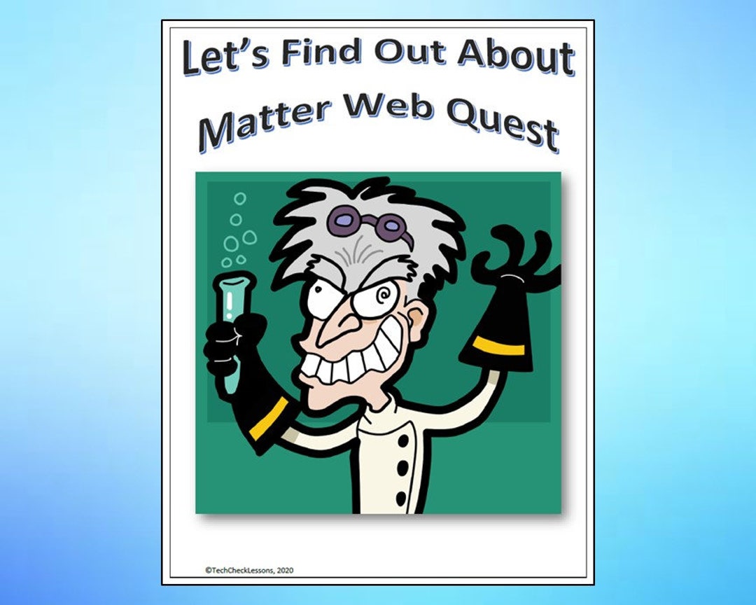Matter Webquest - Science Internet Activity - Editable DIGITAL DOWNLOAD ...