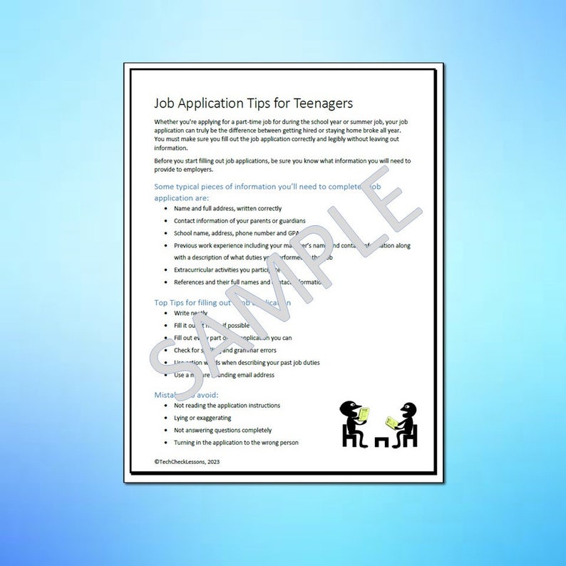 Job Application Lesson Activity - Business and Career Skills - Editable ...