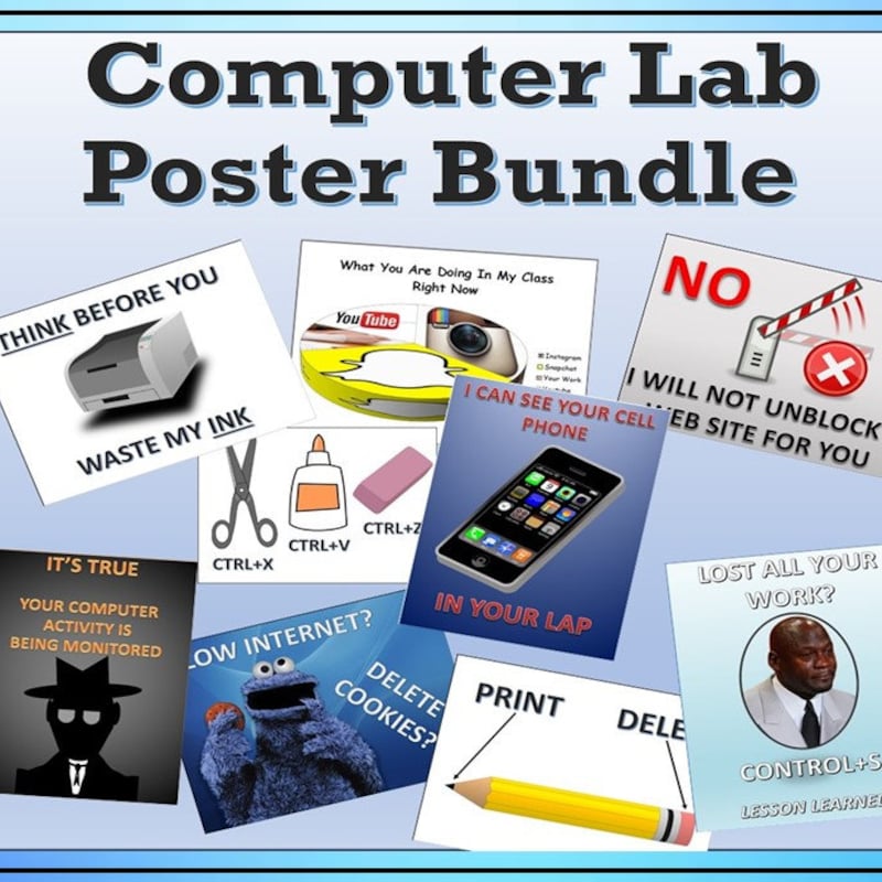 Computer Lab Decor - Etsy